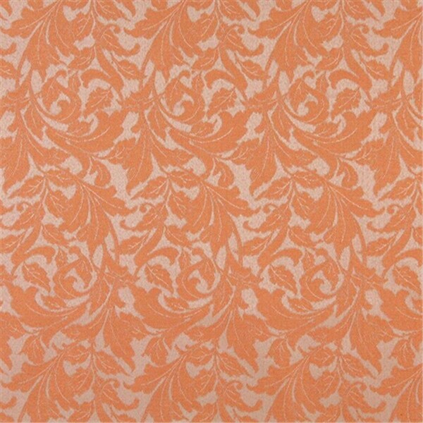 Designer Fabrics 54 In. Wide Orange- Floral Leaf Outdoor- Indoor ...