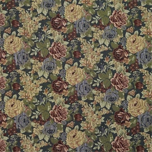 Designer Fabrics F925 54 in. Wide Blue; Red And Green; Floral Tapestry ...