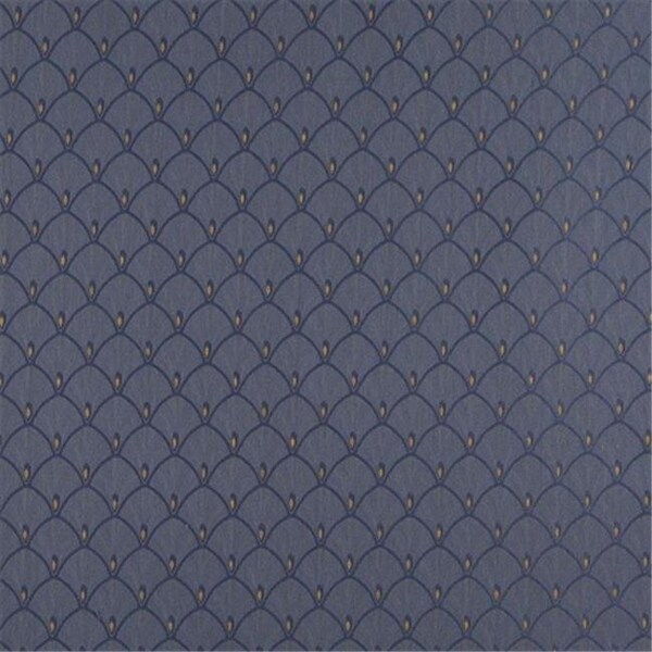 Designer Fabrics D306 54 in. Wide ; Blue And Gold Fan Jacquard Woven ...