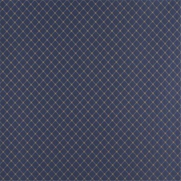 Designer Fabrics D332 54 in. Wide ; Blue And Gold Diamond Jacquard ...