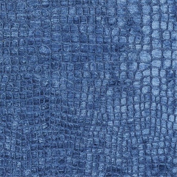 Designer Fabrics K0151S 54 in. Wide Blue Textured Alligator Shiny Woven ...