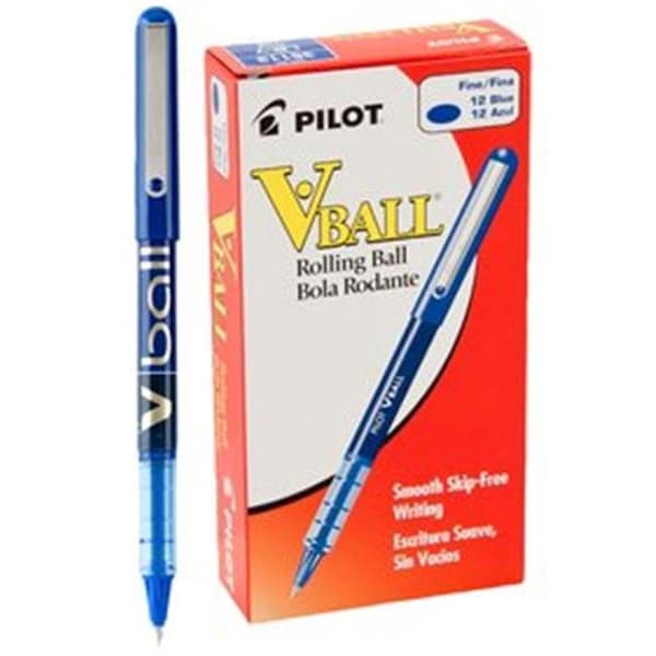 Pilot Of America 35113 VBall Liquid Ink Roller Ball Pen .7mm Blue 35113 ...