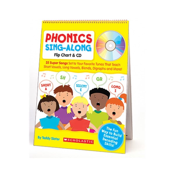 Scholastics Teacher Phonics Sing-Along Flip Chart & Cd Gr K-2 SC ...