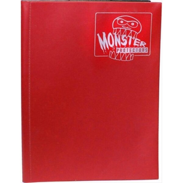 Monster Binders 4PMRD Binder 4 Pocket Monster - Matte Red MON4PMRD | Zoro