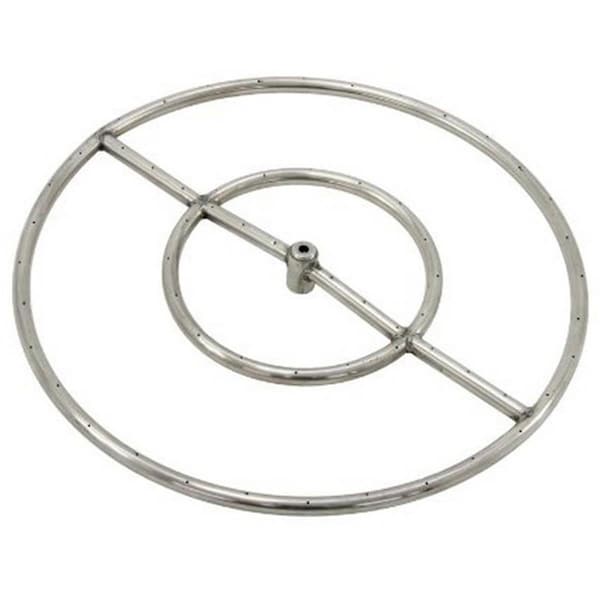 Dwellingdesigns Stainless Steel Double Fire Ring 0.5 in. Hub, 24 in ...