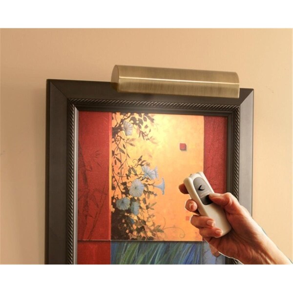Radiant Slimline Antique Brass 8 In. Cordless LED Remote Control ...