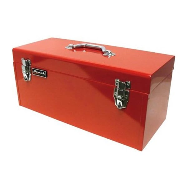 Totalturf 20 Inch Red Flat Top Tool Box with Black Metal Tray TO2981987 ...