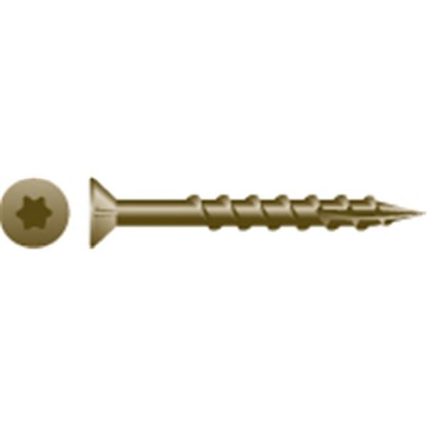 Strong-Point Wood Screw, #9, 3 in, Stainless Steel, W.A.R. Coated ...
