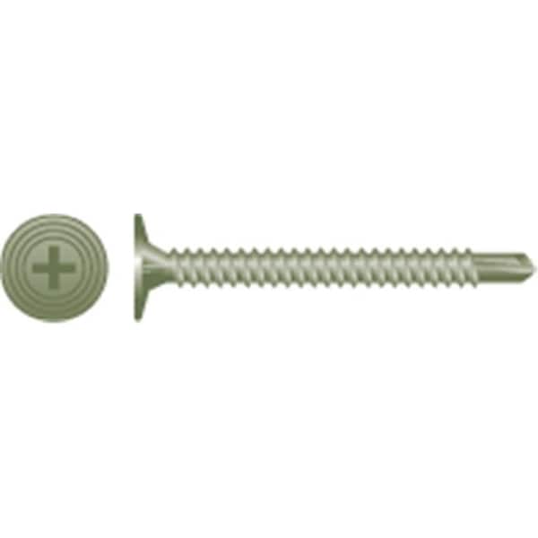 Strong-Point Self-Drilling Screw, #8-15 x 1-1/4 in, Ruspert Coated ...