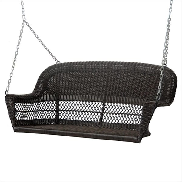 Jeco W00202S-A Espresso Resin Wicker Porch Swing W00202S-A | Zoro