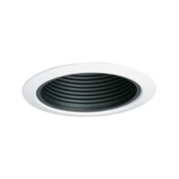Jesco Lighting Group 5 in. Line Voltage Metal Step Baffle Trim- Black ...