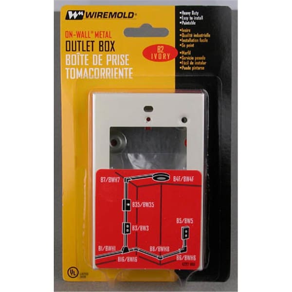 Wiremold White Single Gang Shallow Box with Metal Material BW2 | Zoro