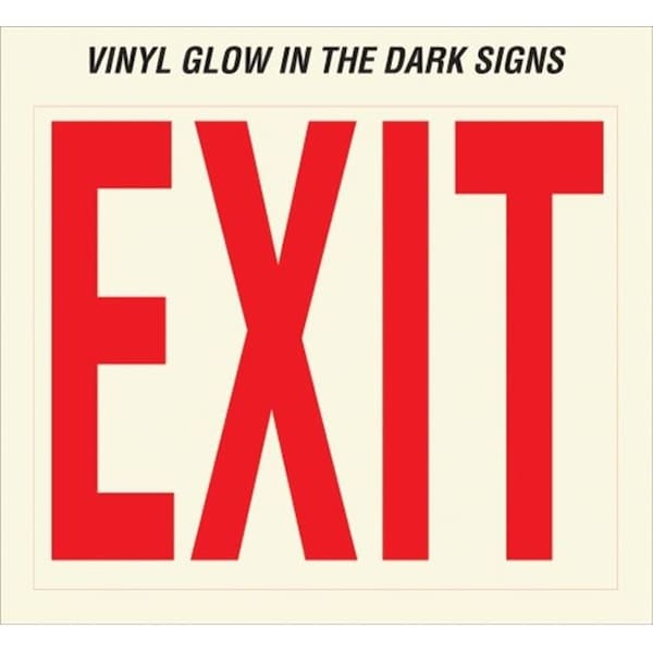 Hy-Ko EE-3 10 in. X 12 in. Vinyl Glow In The Dark Exit Sign EE-3 | Zoro