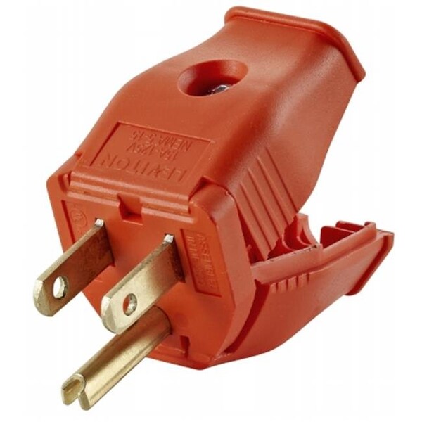 Leviton Leviton Mfg 003-3W101-0OR 2 Pole 3 Wire Orange Grounding Plug ...