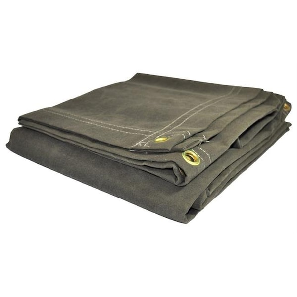 Foremost Dry Top Tarp Canvas 8 ft x 10 ft Tarp, Olive 60810 | Zoro