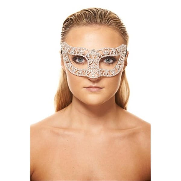 Kayso Premium Luxury Metal Mask with Clear Crystals One Size CM013 | Zoro