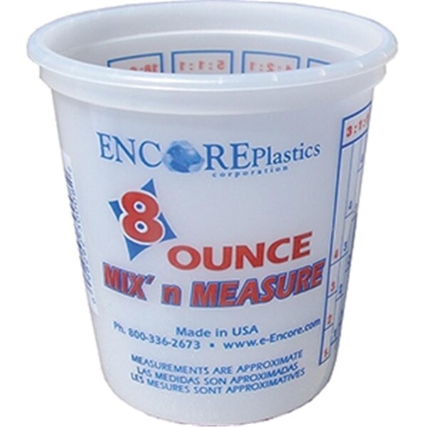 Encore 30008 8 oz Mix N Measure Container Plus Ratios Clear ...
