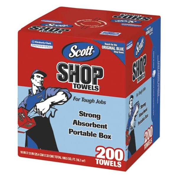 Kimberly-Clark Kimberly-Clark KCC 75190 Scott Shop Twl Rags In A Box 8 ...