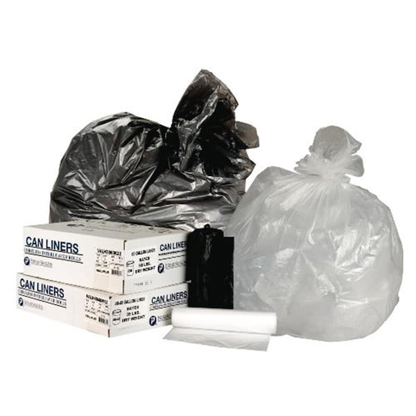 Inteplast High Density Commercial Can Liners 43x48 19 Mic - Black IBS ...