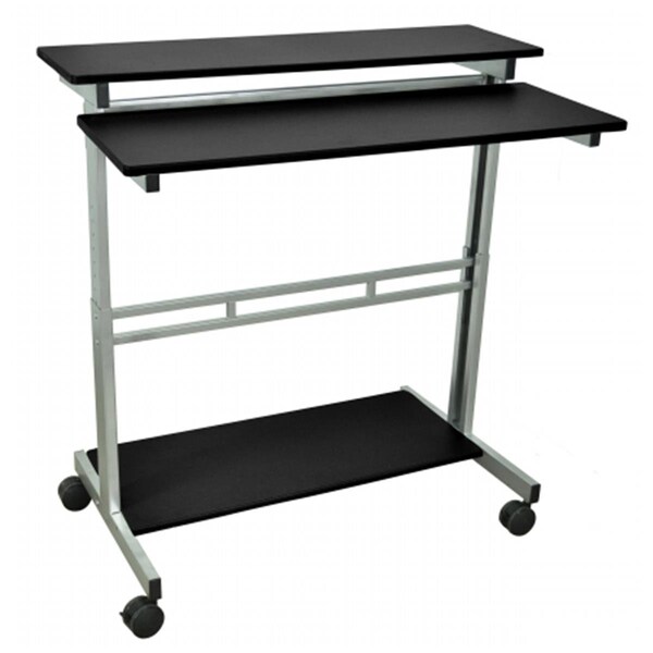 Fine-Line Stand Up Desk 40 Wide Black FI2610307 | Zoro