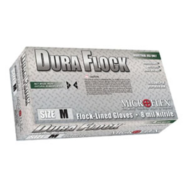 MICROFLEX Green, XL, Nitrile Flock-Lined Nitrile Gloves, Dura Flock ...