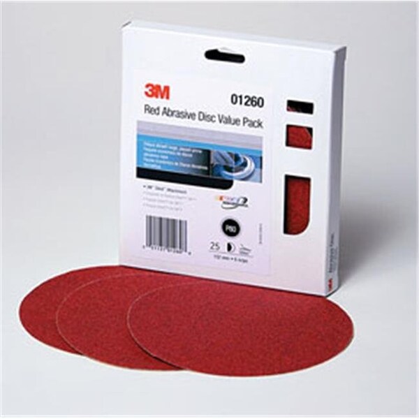 3M 3M Company 3M-1260 Red Abrasive Stikit Value Pack P80D - 6 in. 3M ...