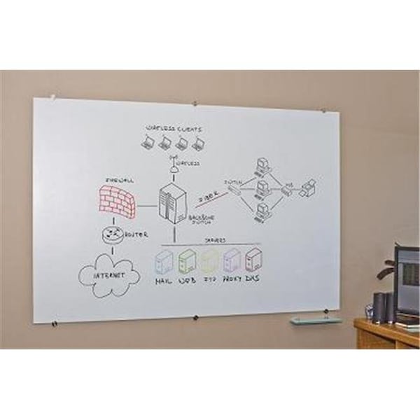 Best Rite Best Rite 83846 4 ft. x 8 ft. Visionary Magnetic Glass Dry ...