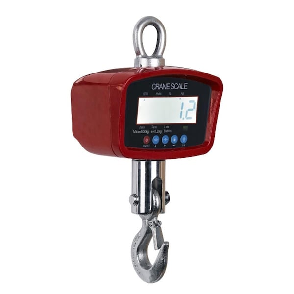 Optima Scales General Purpose Crane Scale - 3000 lbs x 1 lb. LCD ...