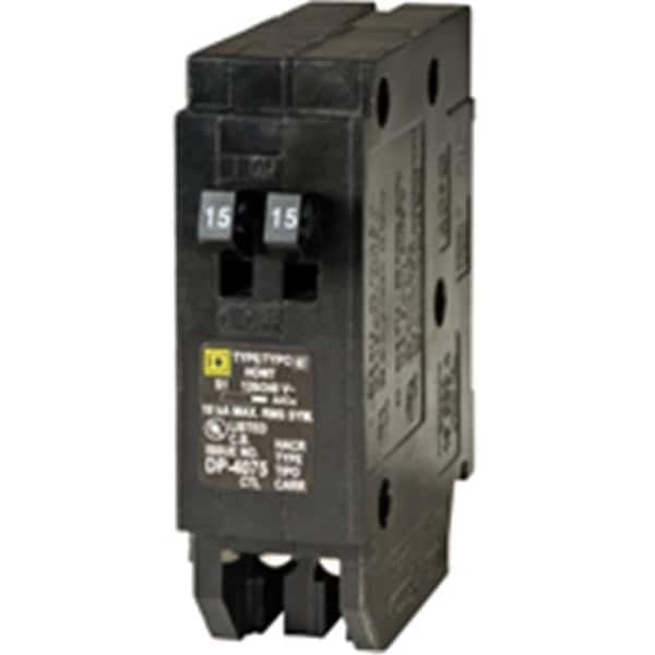 SQUARE D BY SCHNEIDER ELECTRIC 15A, 2x1, 1x2 pole Circuit Breaker, HOMT ...