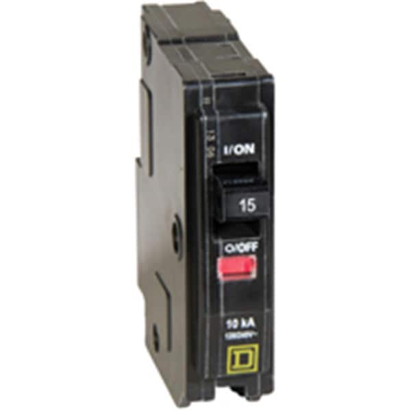 SQUARE D 15A, 1 pole Circuit Breaker, QO, 120/240V AC, - SQ386747
