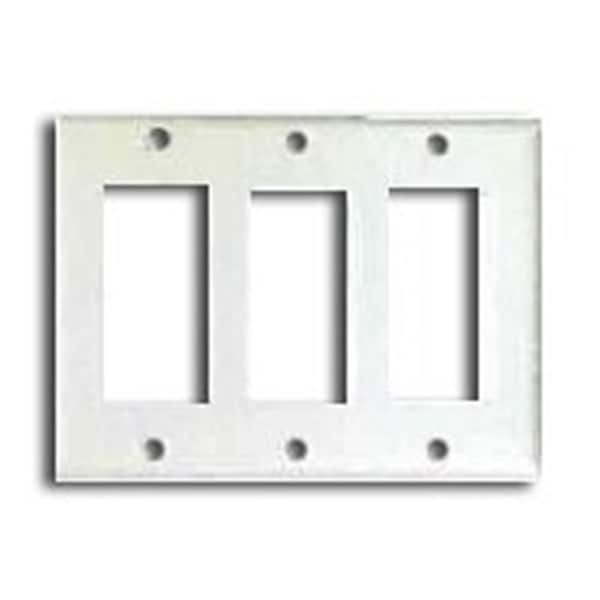 Eaton Wiring Devices 3-Gang Standard Rocker Plate - White 6730170 | Zoro