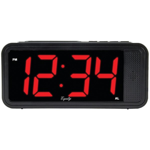 Equity By La Crosse Quick-Set LED Alarm Clock, Black 75907 | Zoro