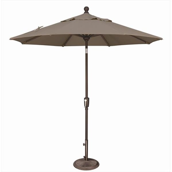 Simplyshade 7.5 ft. Octagon Push Button Tilt Market Umbrella Taupe ...