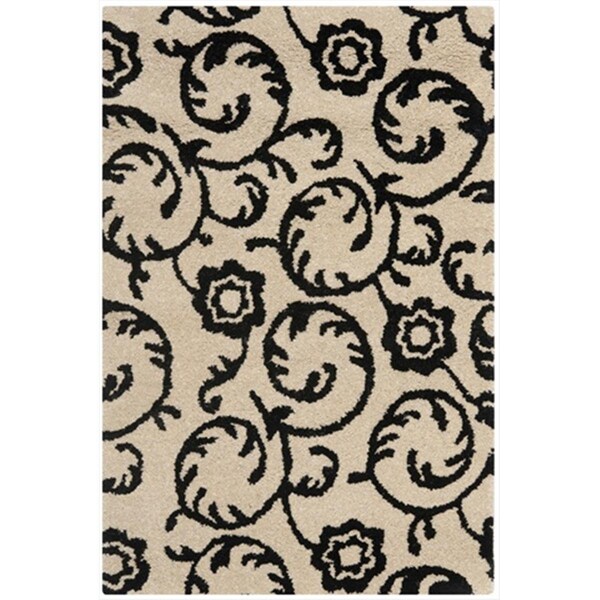 Safavieh 2 ft. 6 in. x 12 ft. Runner Contemporary Soho Beige and Black ...