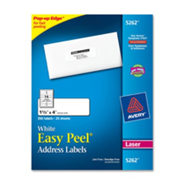 Avery Consumer Products Laser Labels- Mailing- 1-.33in.x4in.- White ...