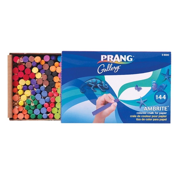 Prang 001314 Ambrite Non-Toxic Colored Drawing Chalk; Set Of 144 1314 ...
