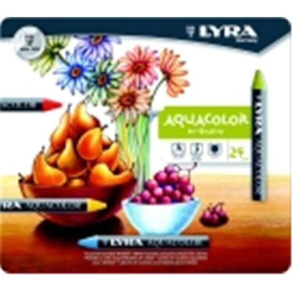 Lyra Lyra Aquacolor Non-Toxic Water Soluble Wax Crayon; Assorted Color ...