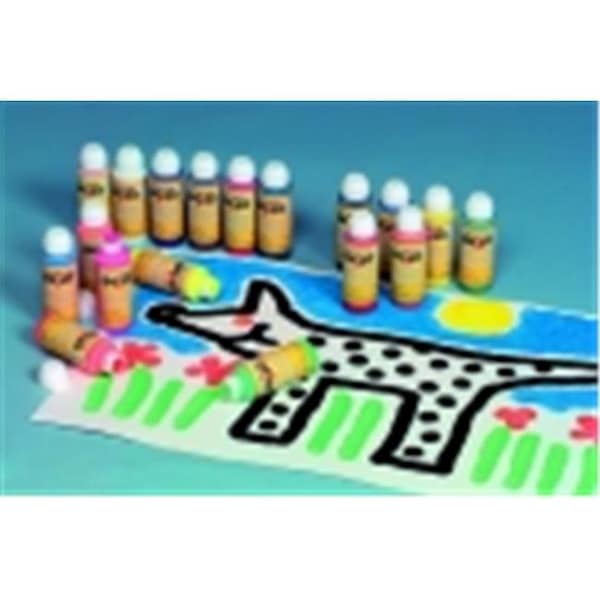 School Smart Non-Toxic Poster Marker Tempera Primery Paint Set - 2 Oz ...