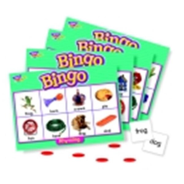 Trend Enterprises Trend Enterprises Rhyming Bingo Game; 28 Word Pairs ...