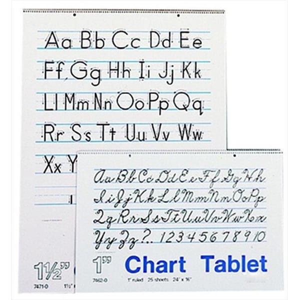 School Smart 085332 16 x 24 In. Chart Tablet; 25 Sheets; 1 In. Ruled ...