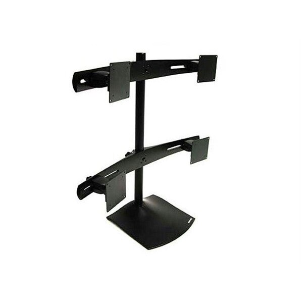 Ergotron Quad-Monitor Desk Stand - Black 33-324-200 | Zoro