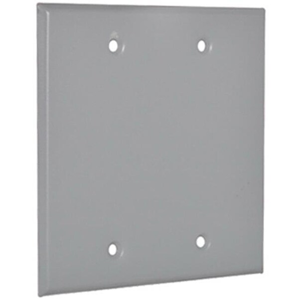 Hubbell Electrical Box Cover, 2 Gangs, Blank Cover 357155 | Zoro