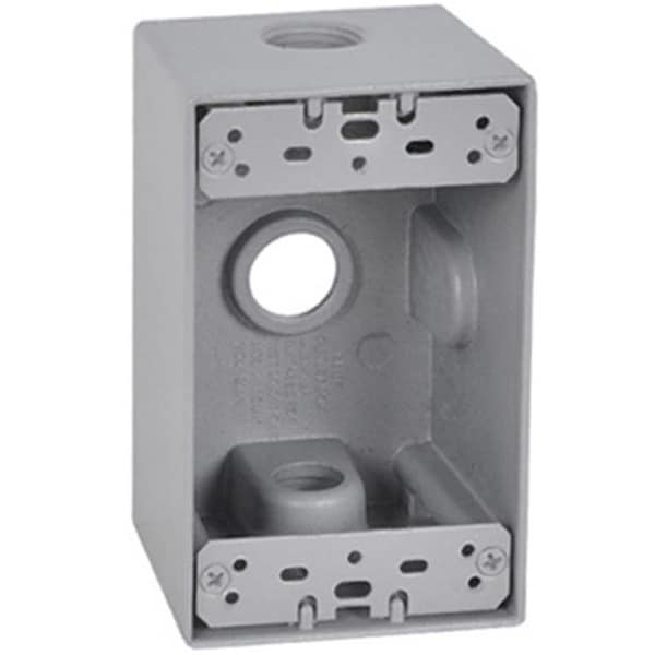 Raco Hubbell Electrical DB50-3 Single Gang Deep Outlet Box; Gray 710464 ...