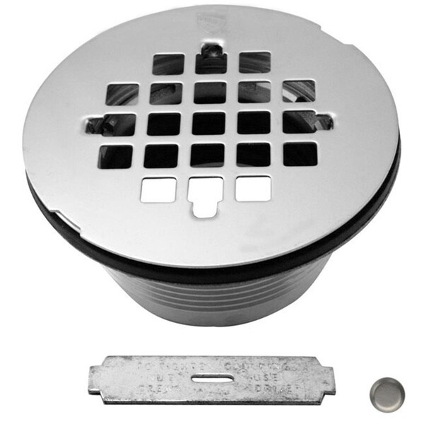 Deluxdesigns Brass Compression Shower Drain - Satin Nickel DE1638662 | Zoro