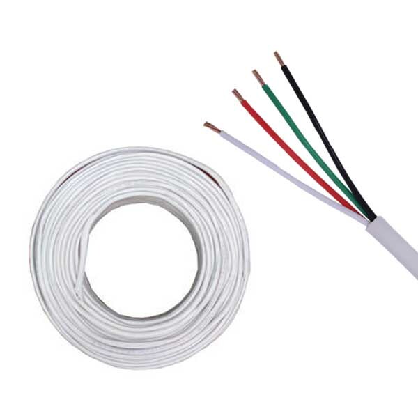 Paige Access Control Cable, 22 AWG, 4 C, White DYN-ACC224 | Zoro