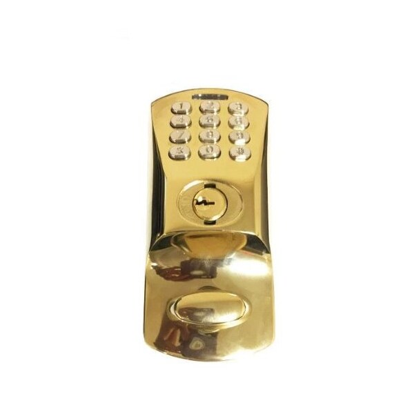 Dormakaba KABA: E-PLEX E1500 Deadbolt Lock With Key Override Bright ...