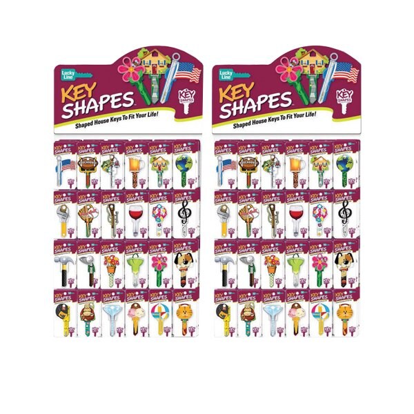 Lucky Line LuckyLine: KEY SHAPES WALL DISPLAY, 48 SKUS, (5K, 5S), PK ...