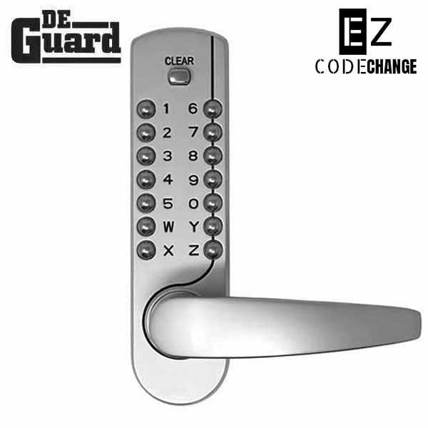 Deguard Mechanical Keypad Keyless Lever Satin Chrom DMLEZ-SC | Zoro