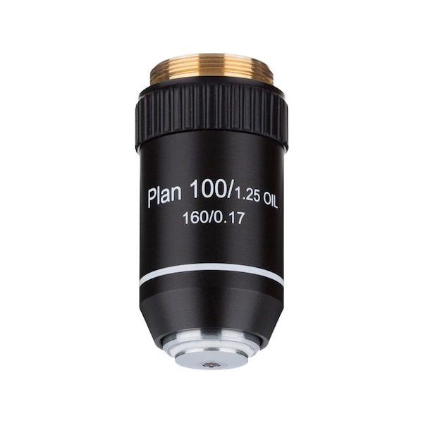 Amscope 100X Plan Achromatic Microscope Objective Lens with Black ...