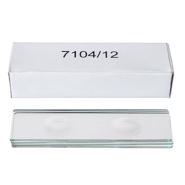 Amscope Double Depression Concave Microscope Slides 12PK BS-2C12 | Zoro